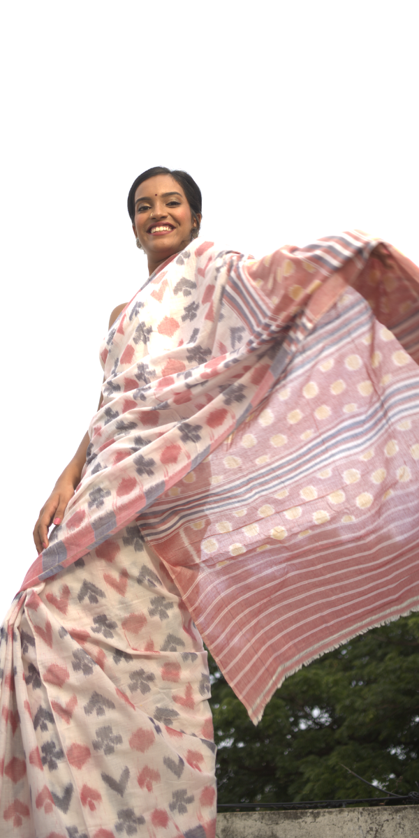 Golden Yellow Floral Pattachitra Pure Silk Saree | Mosami